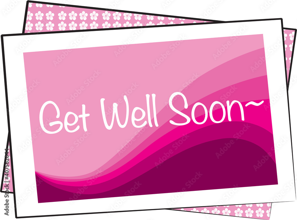 vector get well soon card Stock Illustration | Adobe Stock