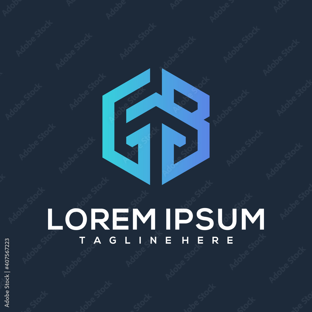 Initial of G B logo design inspiration Stock Vector | Adobe Stock