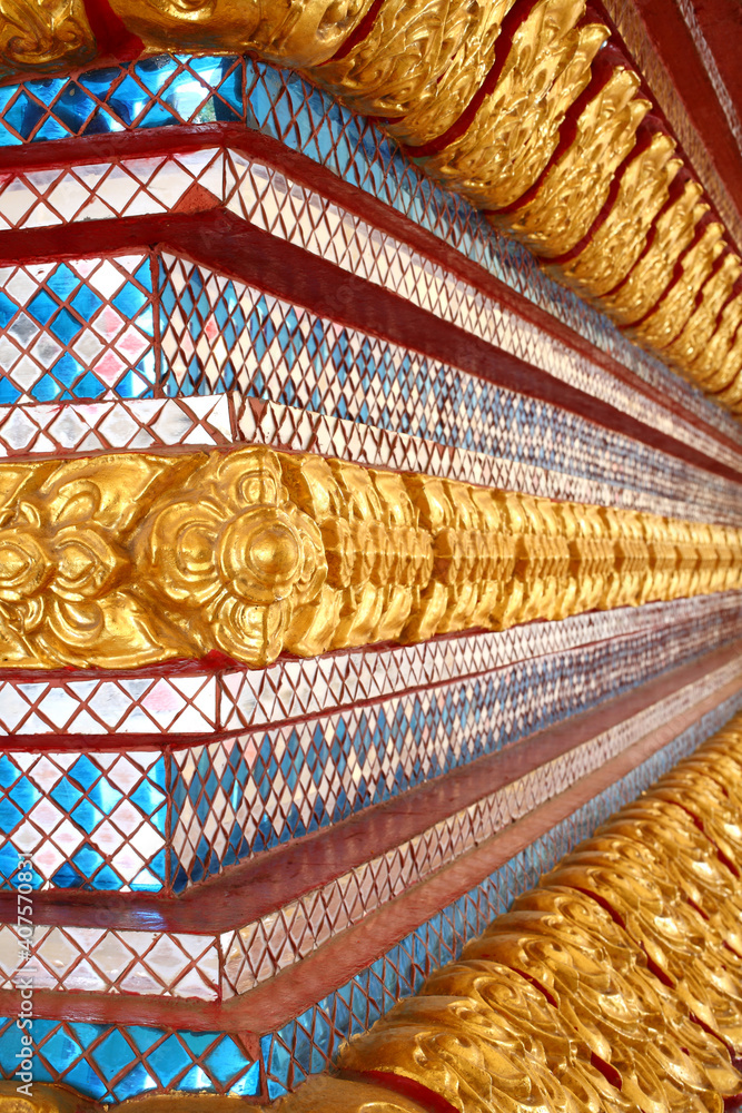 Thai style art, Thai line, Art laithai culture buddha painting on ...