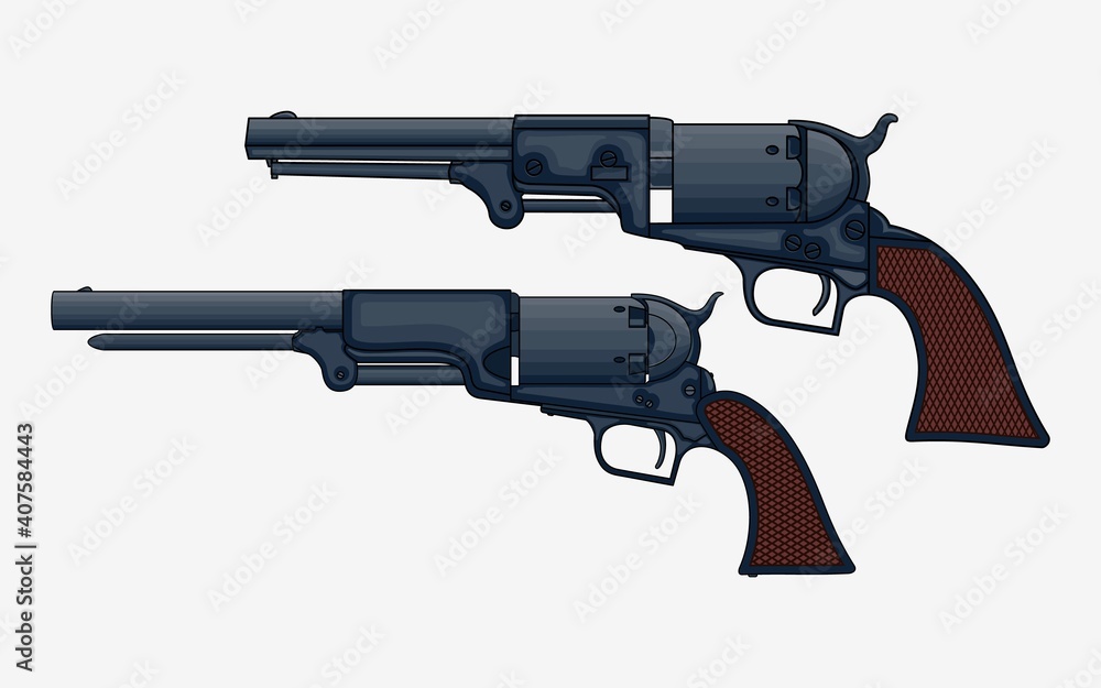 Colt Revolver Vector
