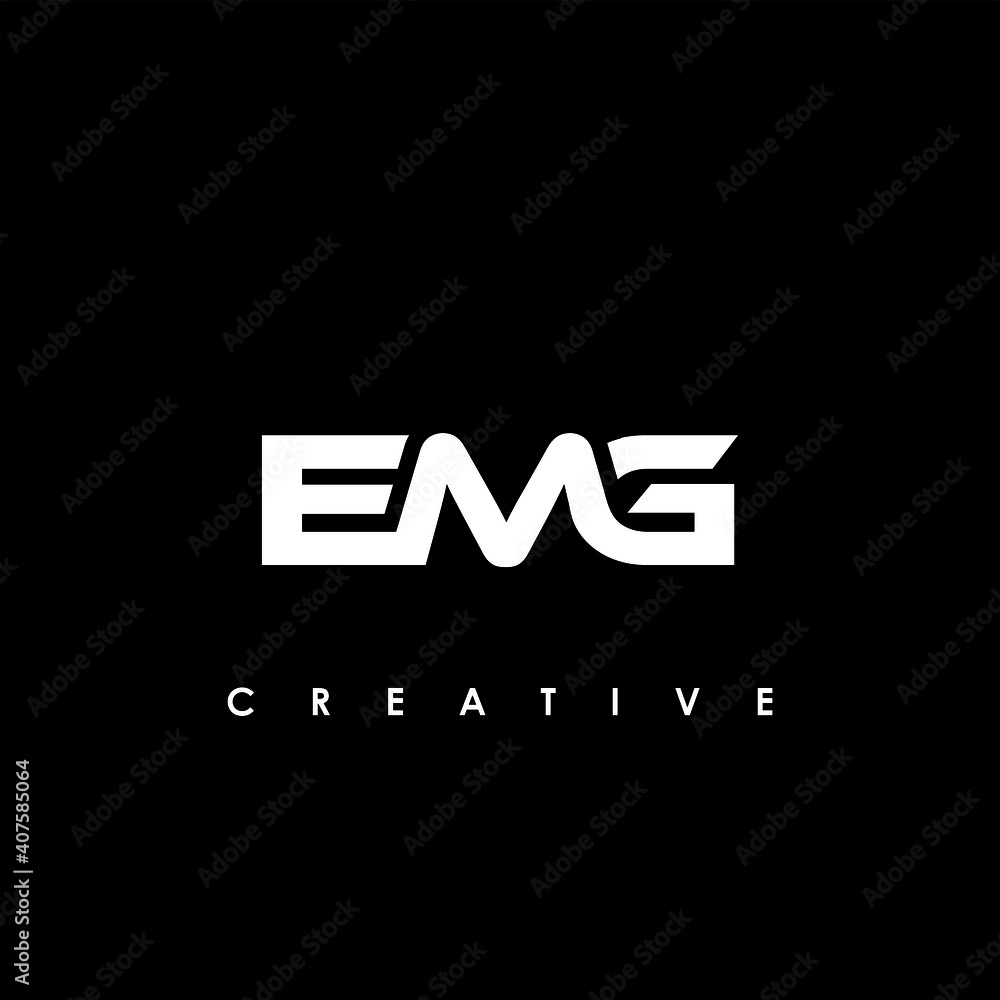EMG Letter Initial Logo Design Template Vector Illustration Stock ...