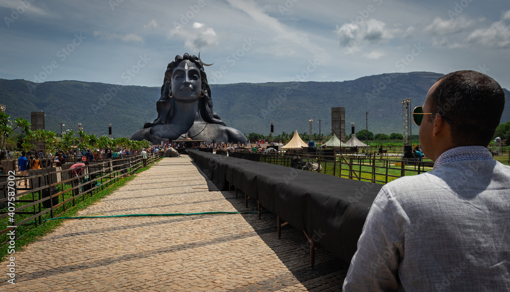 adiyogi lord shiva statue from unique different angles Stock Photo ...