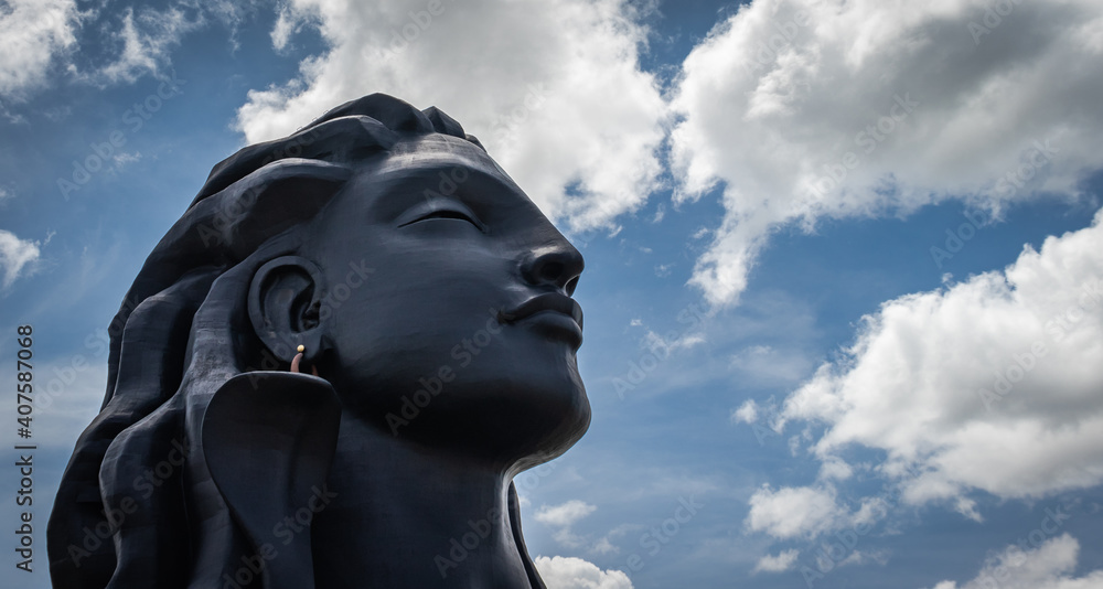 adiyogi lord shiva statue from unique different angles Stock Photo ...