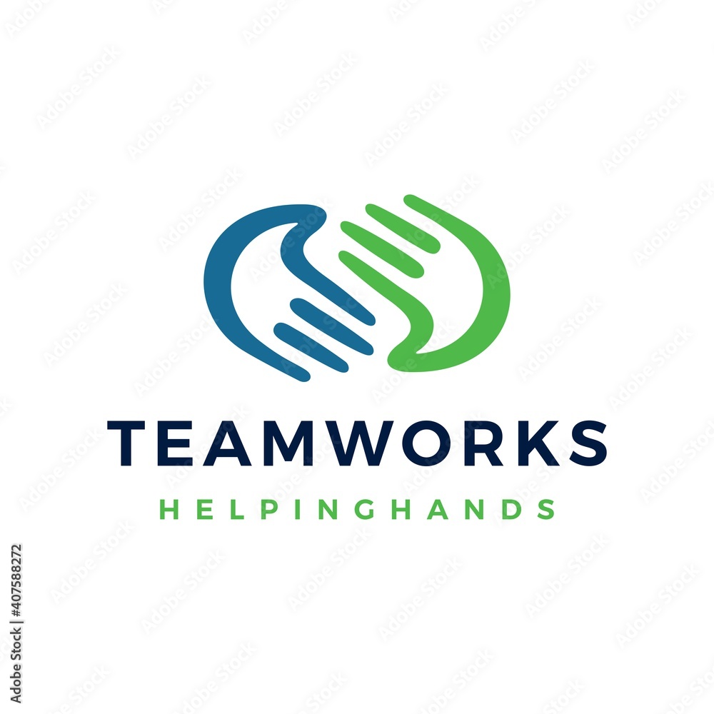 helping hand palm team work care logo vector icon illustration Stock ...