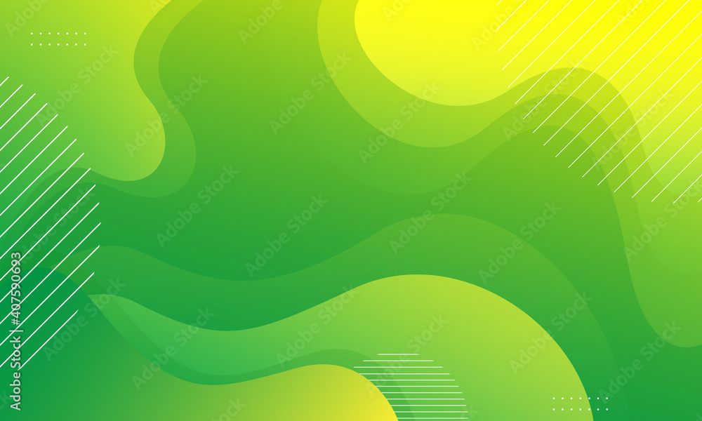Liquid color background design. Green elements with fluid gradient ...