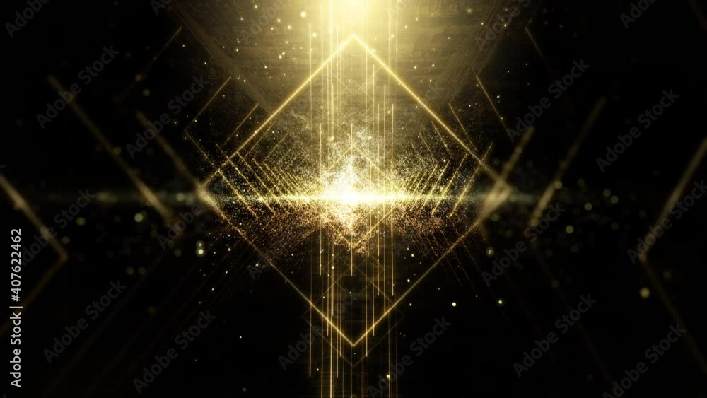 Luminous Glow Neon with Particle Shine Loop. . Futuristic VJ motion ...