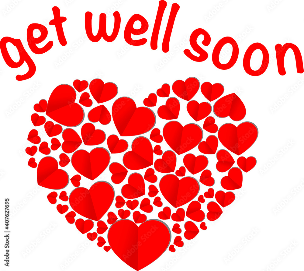 vector cartoon get well soon card Stock Vector | Adobe Stock