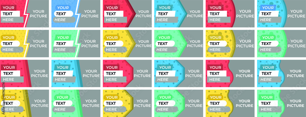 Vector design thumbnails video. Modern thumbnails template design ...