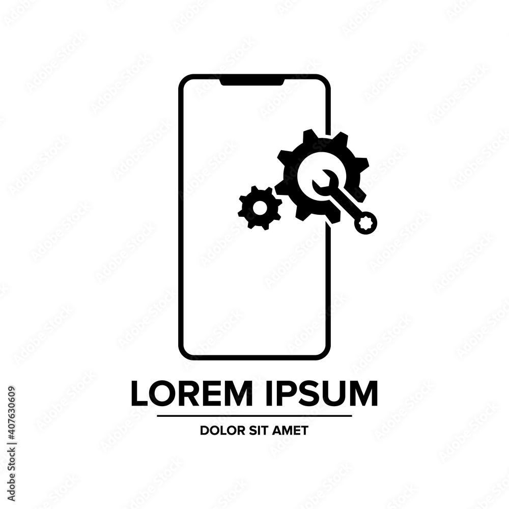 Smartphone ,mobile phone repair icon Stock Vector | Adobe Stock