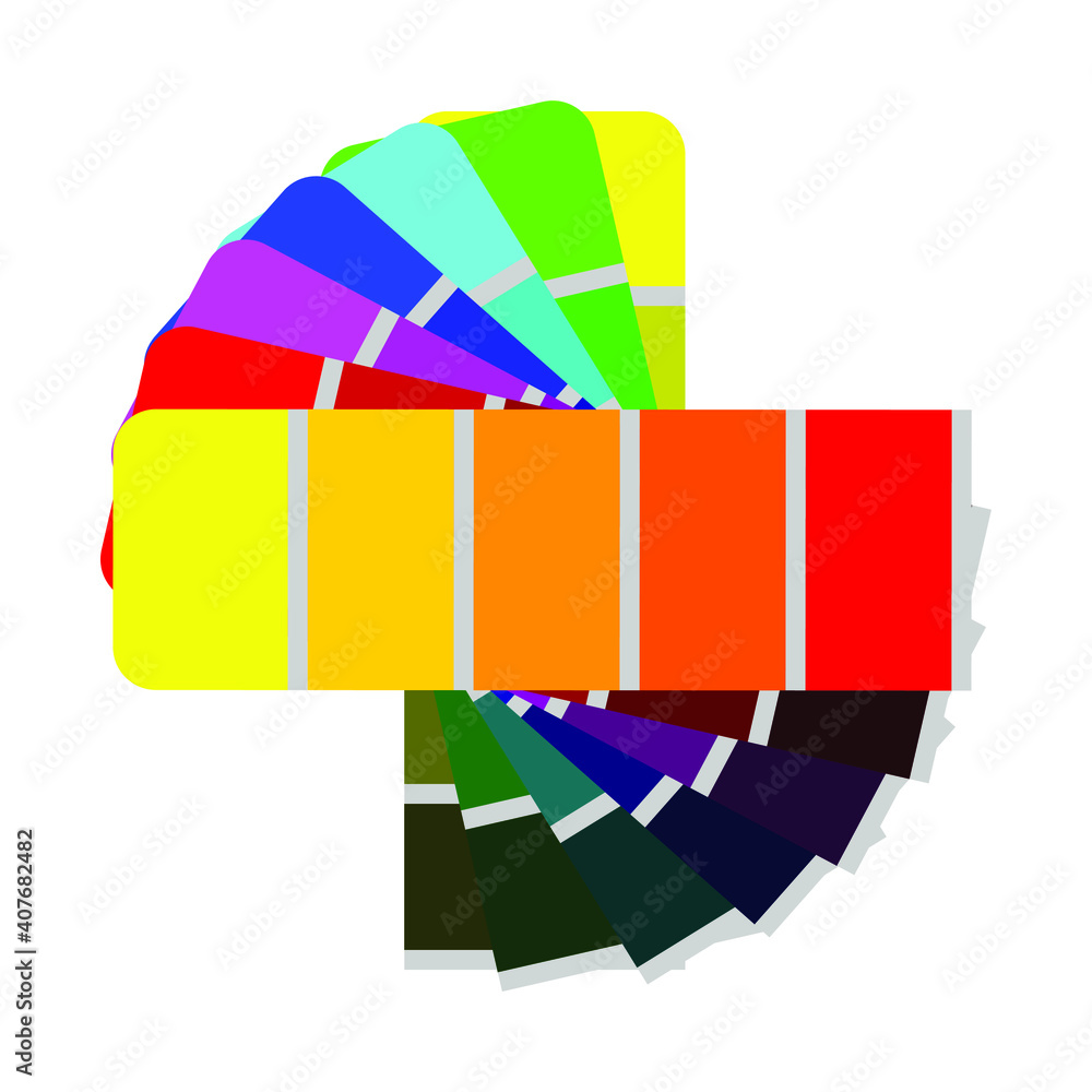 vector flat design illustration of RAL palette color. Element isolated ...