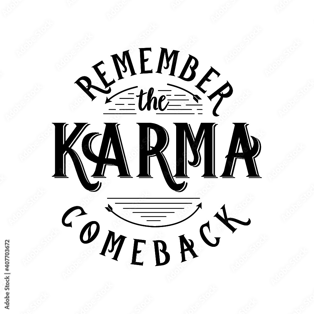 Karma Comes Back Stock Vector | Adobe Stock