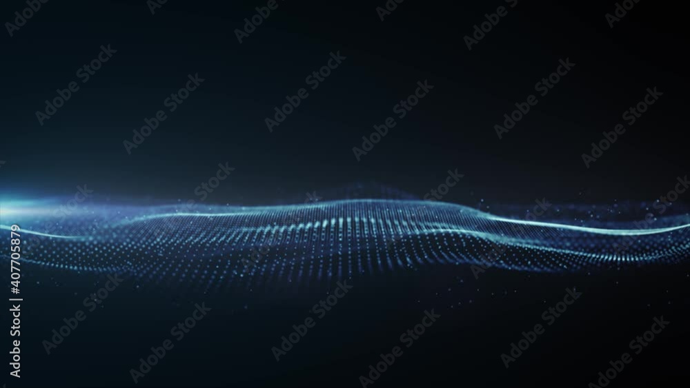 Abstract Network Mesh Waving Fx Background Loop/ 4k animation of an ...