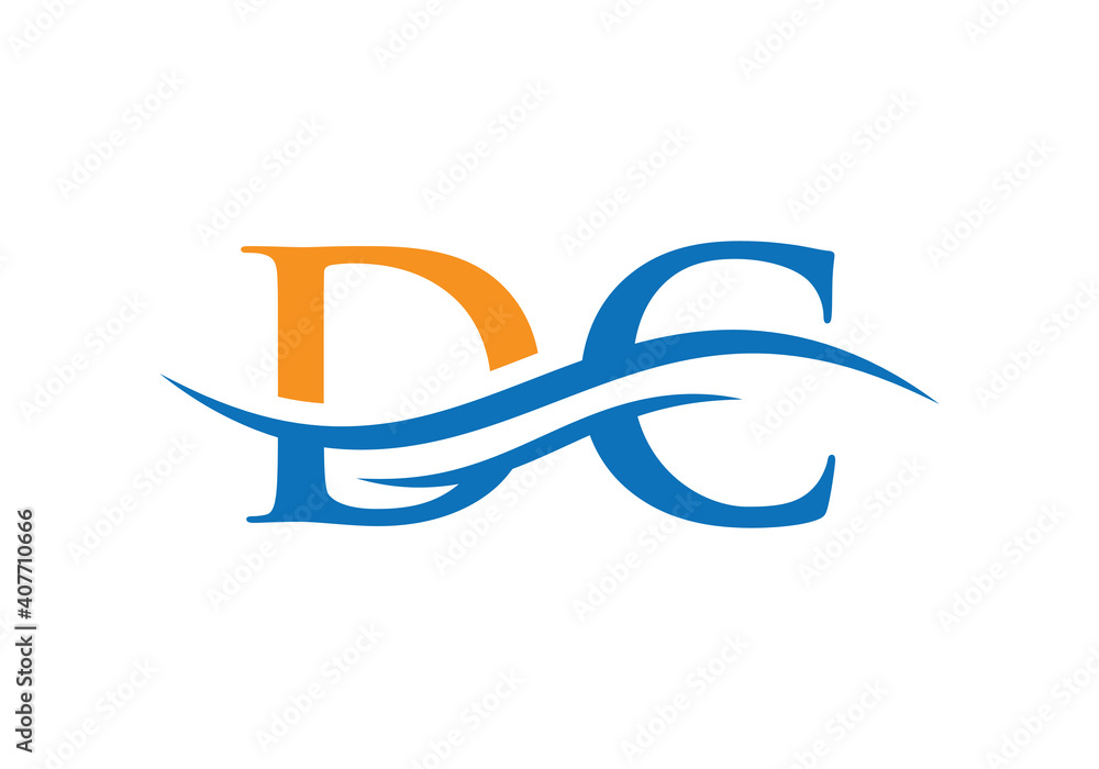 Initial linked letter DC logo design. Modern letter DC logo design ...