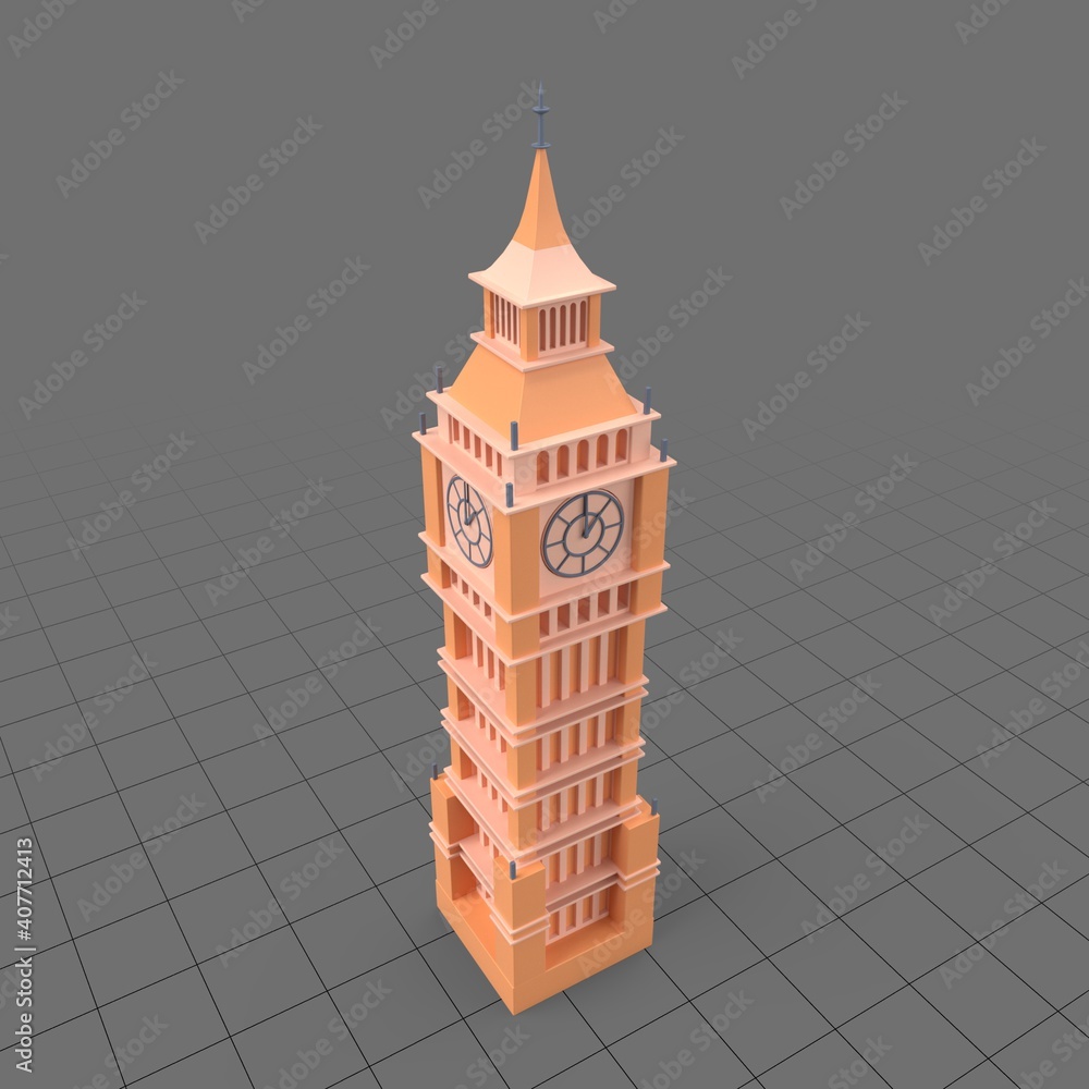 Big Ben Stock 3D asset | Adobe Stock