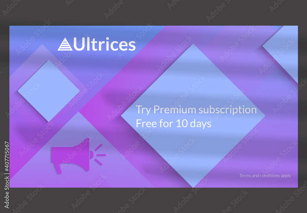 Slideshow Ad Layout with Vanishing Gradient Stock Template | Adobe Stock