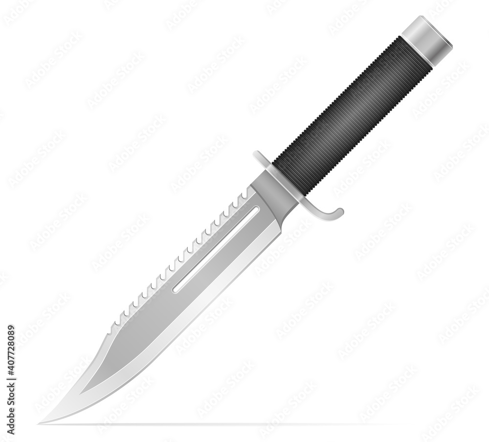combat knife weapon for killing vector illustration Stock Vector ...