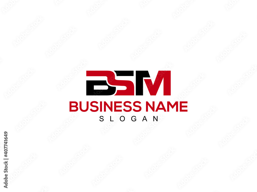 BSM Initial bsm Letter Design For New Business Stock Vector | Adobe Stock
