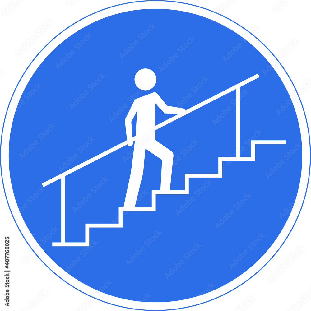 Use Hand Rail handrail ladder sign stairs steps Stock Vector | Adobe Stock