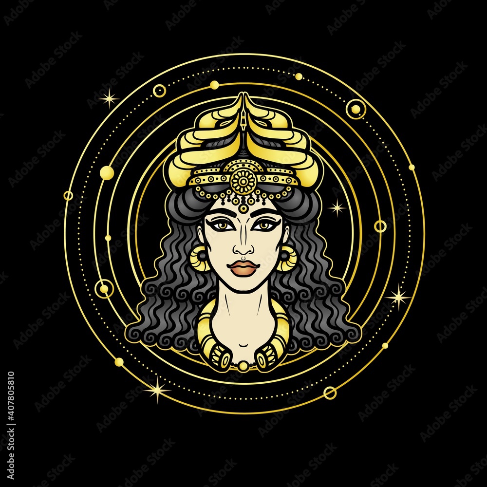 Cartoon drawing: beautiful woman iCartoon drawing: beautiful woman in a ...