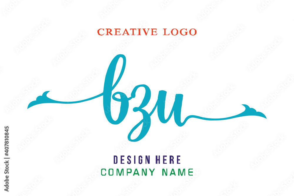 BZU lettering logo is simple, easy to understand and authoritative ...