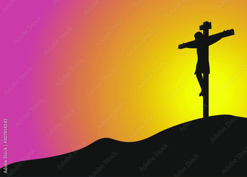 vector of jesus crucified and died Stock Vector | Adobe Stock