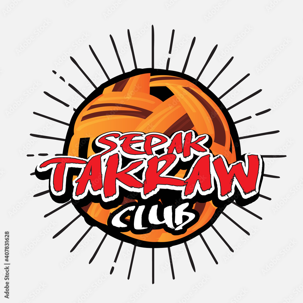 Sepak Takraw sport logo - vector Stock Vector | Adobe Stock