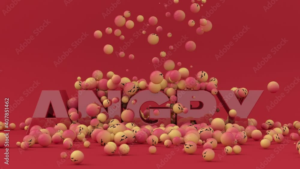 Angry overload social media 3d text emoji animation vídeo do Stock ...