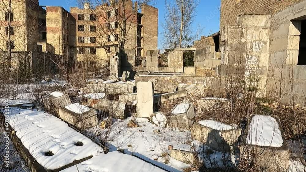 Abandoned construction site of Hospital. Built as a center for ...