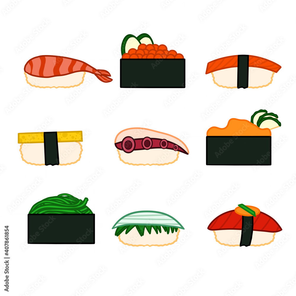 Sushi Types Poster