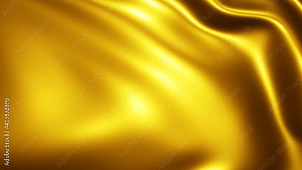 Gold 3D abstract graphics background animation, golden bright moving ...