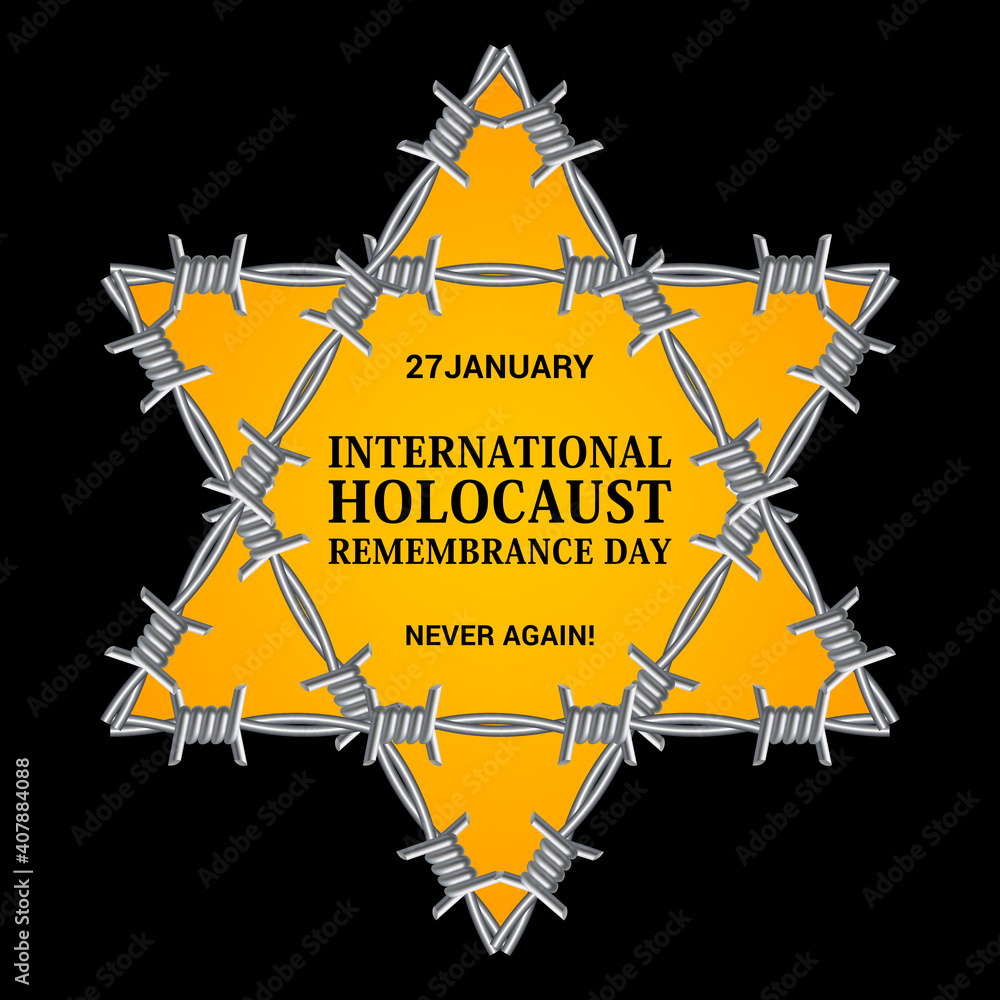 International Holocaust Remembrance Day. 27 January. Vector banner ...