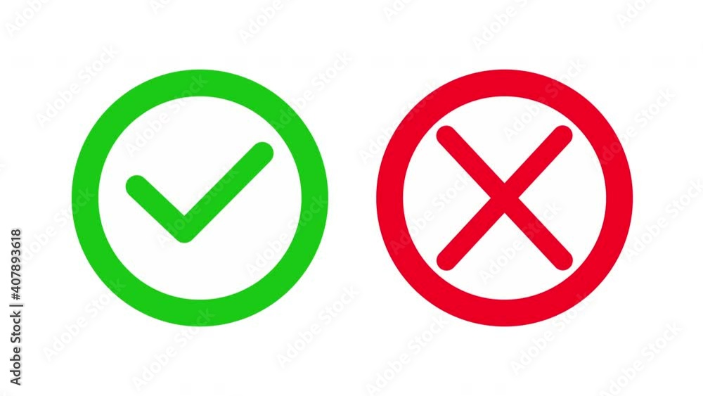Checkmark animation. Check mark symbols. Tick sign in green color and ...