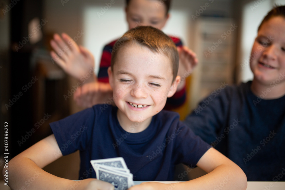 kids playing cards Stock Photo | Adobe Stock