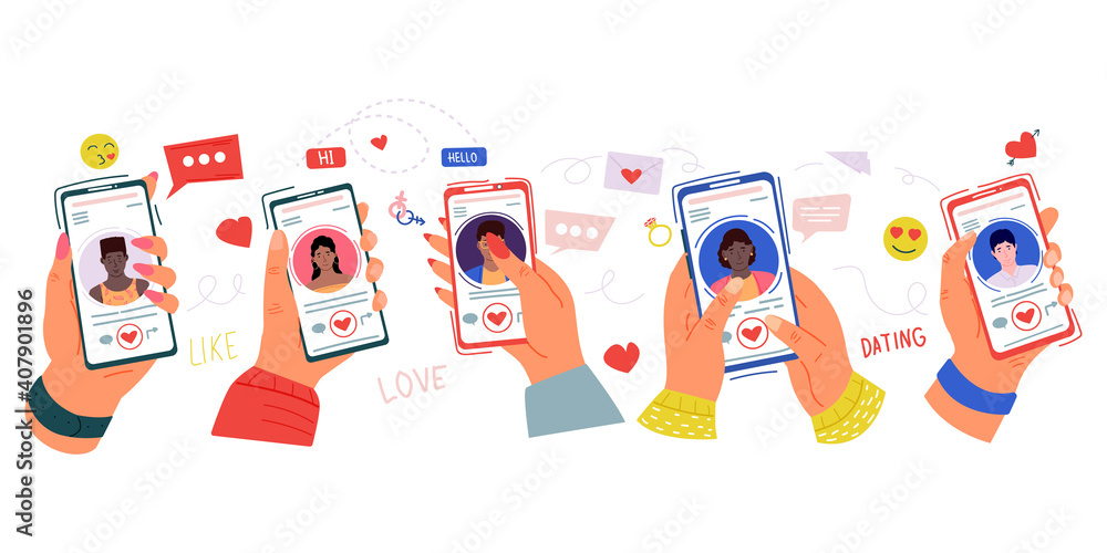 Online Dating Cartoon