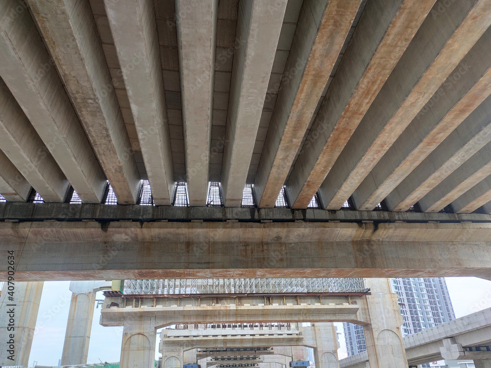 PENANG, MALAYSIA - MARCH 21, 2020: Overhead road under construction ...