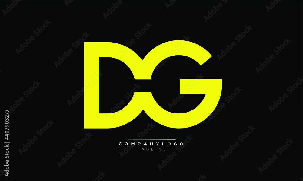 DG icon monogram letter text alphabet logo design Stock Vector | Adobe ...