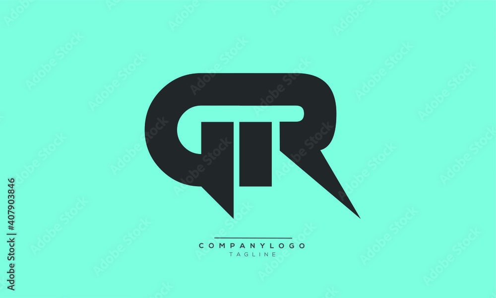 GR icon monogram letter text alphabet logo design Stock Vector | Adobe ...
