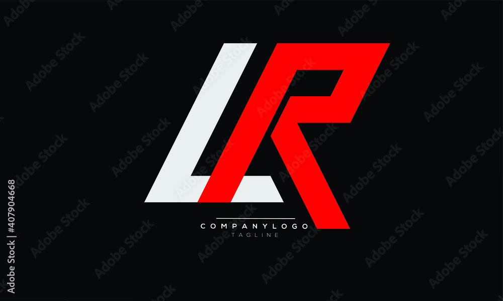 LR icon monogram letter text alphabet logo design Stock Vector | Adobe ...