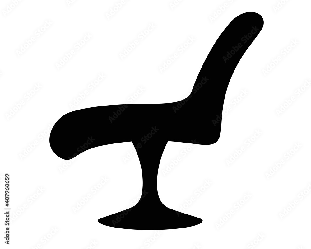 Swivel couch - vector silhouette illustration for sign or logo. Swivel ...