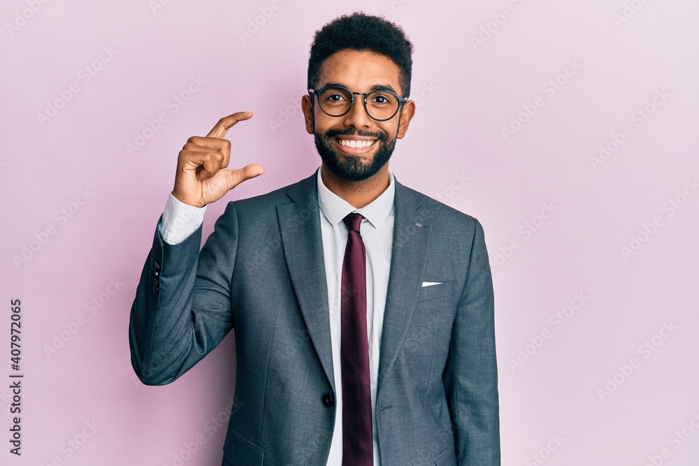 Handsome hispanic business man with beard wearing business suit and tie ...