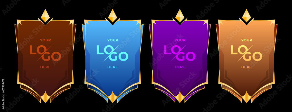 War flag or Shield of the Cartoon Ranking Game. Medieval Shield. The ...