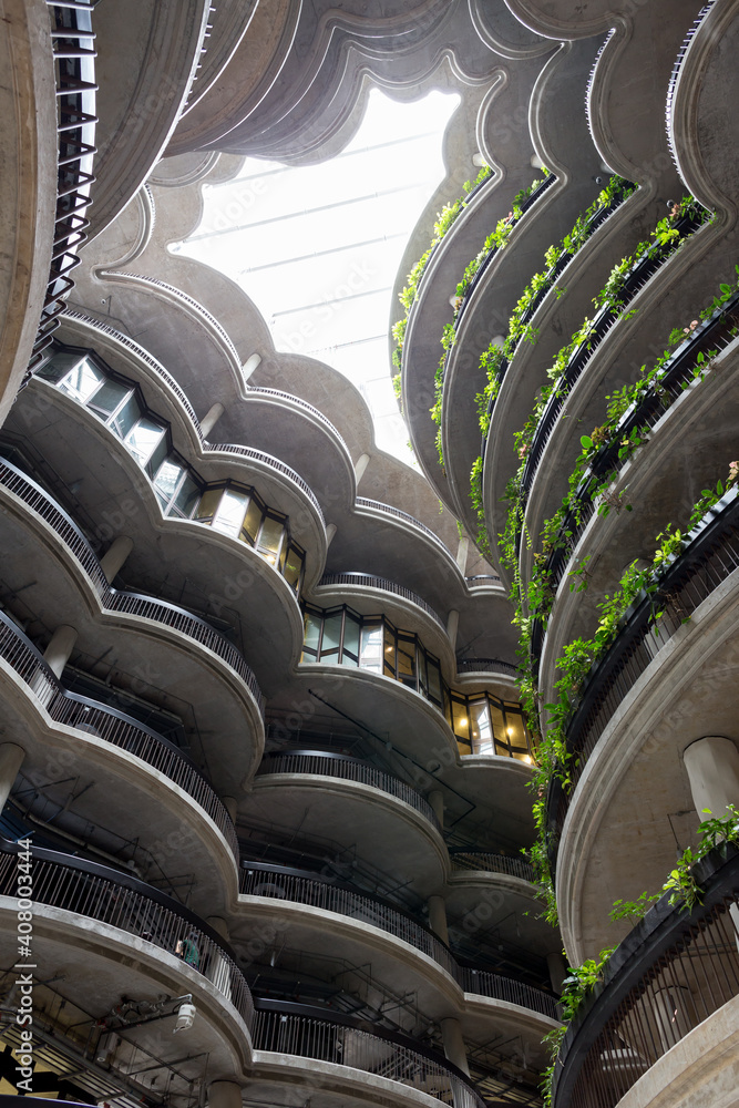 Interior View, The Hive, called ‘Dim Sum Baskets’ Building, at Nanyang ...