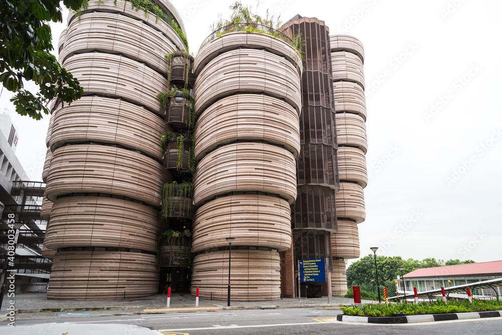 The Hive, called ‘Dim Sum Baskets’ Building, at Nanyang Technological ...