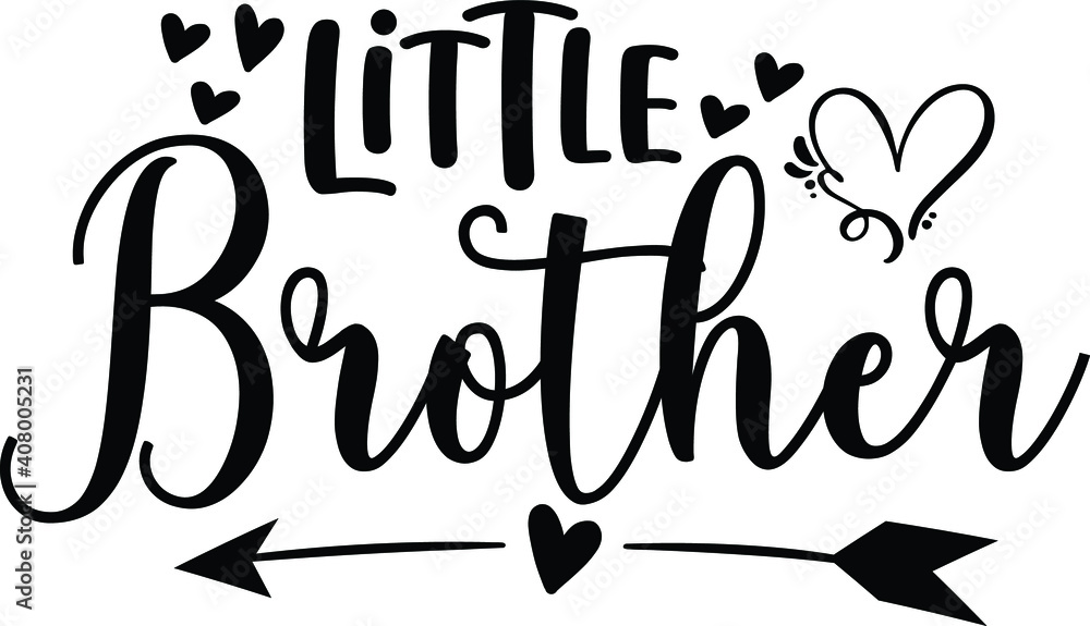 Little Brother, Baby Boy Vector File Stock Vector | Adobe Stock