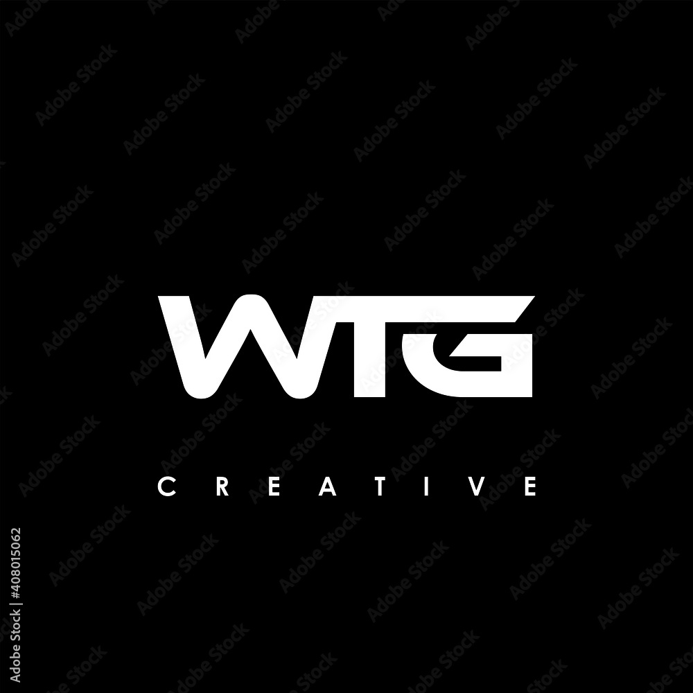WTG Letter Initial Logo Design Template Vector Illustration Векторный ...