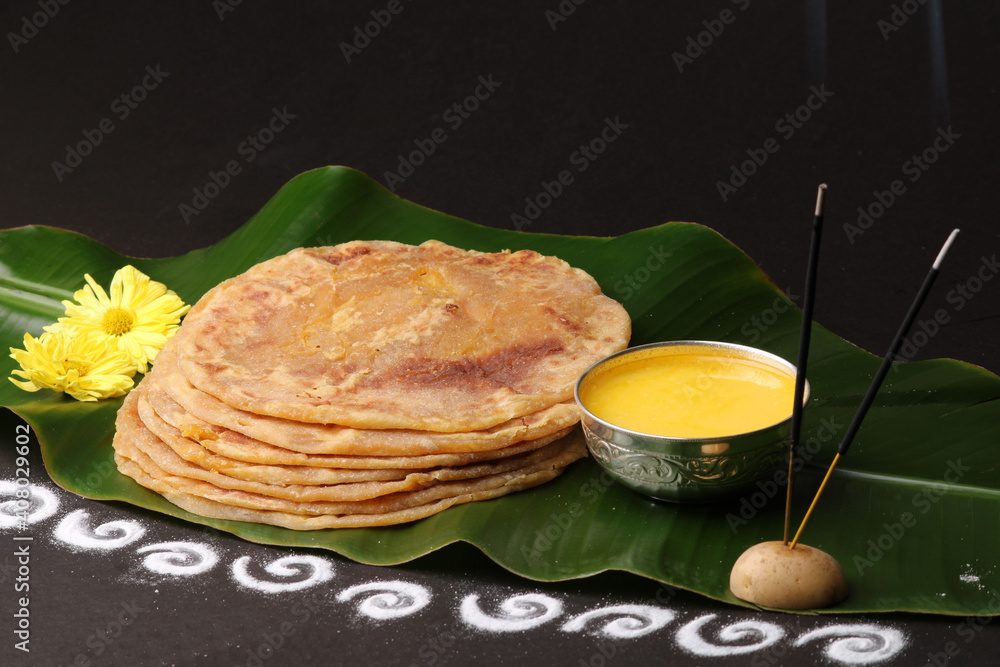 Puran Poli, also known as Holige, is an Indian sweet flatbread from ...