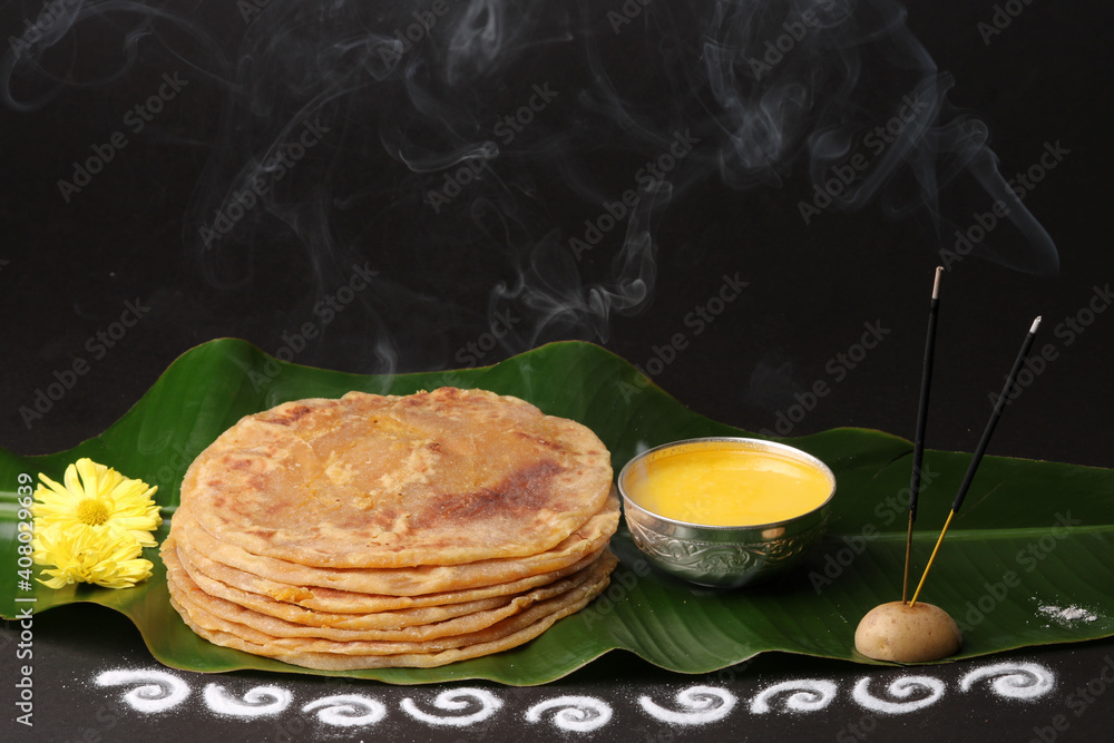 Puran Poli, also known as Holige, is an Indian sweet flatbread from ...