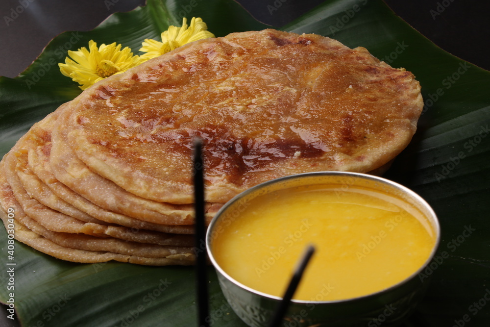 Puran Poli, also known as Holige, is an Indian sweet flatbread from ...