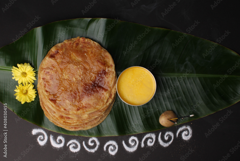 Puran Poli, also known as Holige, is an Indian sweet flatbread from ...