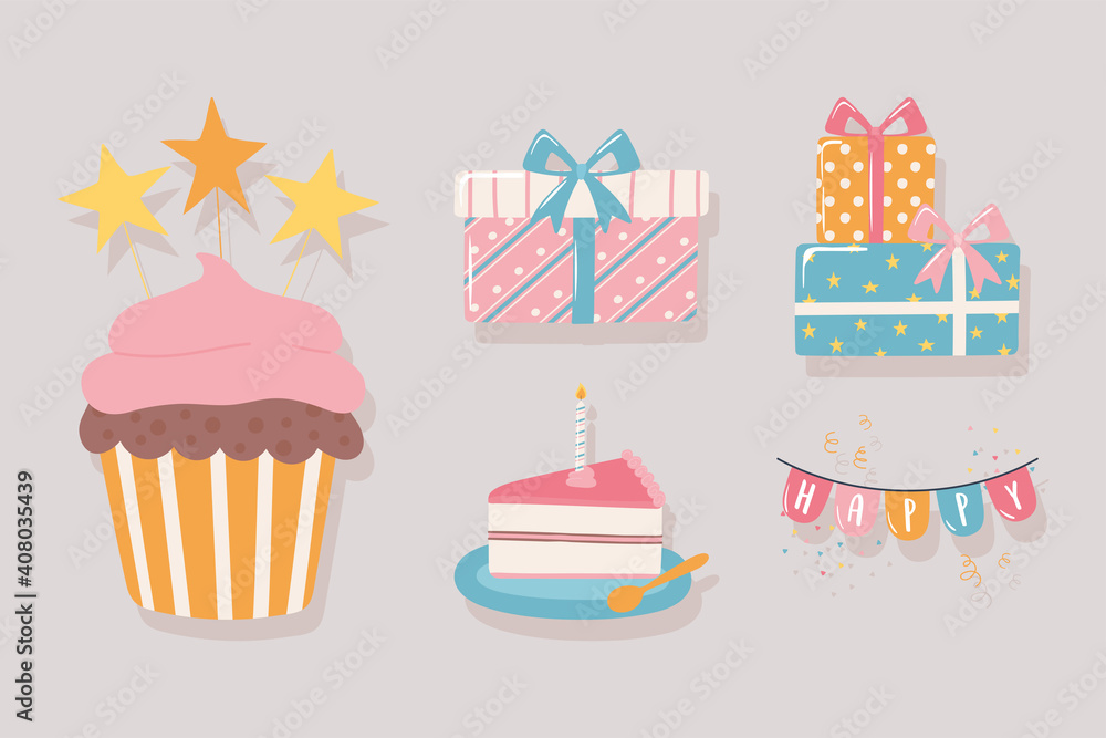 Happy Birthday Cupcake Clipart